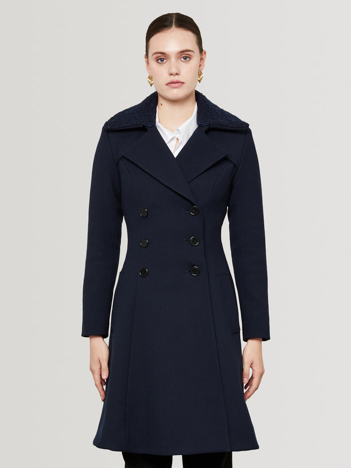 Double Breasted Flared Coat